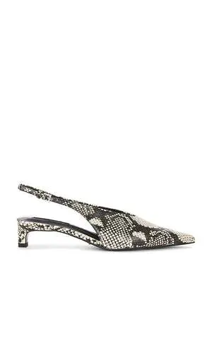 Pointed Toe Snake Embossed Pumps