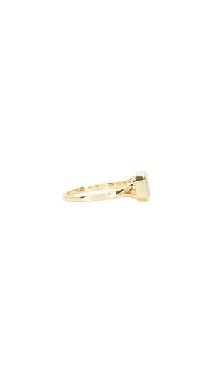 Shashi Emerald Cut Bezel Ring - Gold
