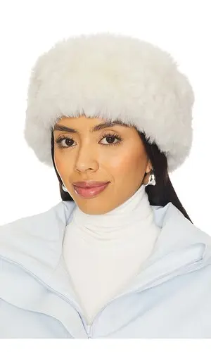 Goldbergh Froid Faux Fur Headband - White