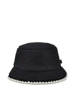 Pink Ugg® Uggfluff Scalloped Bucket Hat - Black