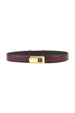 Saint Laurent Buckle Belt - Hot Wine & Nero