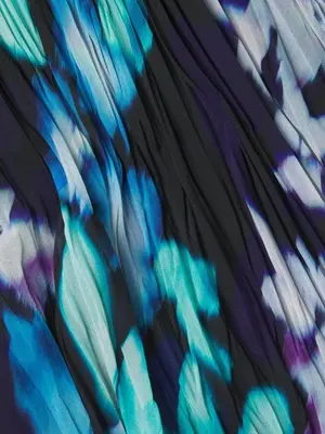 UNGARO Rosemary Floral Ruched One-shoulder Dress