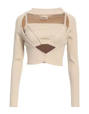 VICOLO Sweater Ecovero Viscose, Polyester - Beige