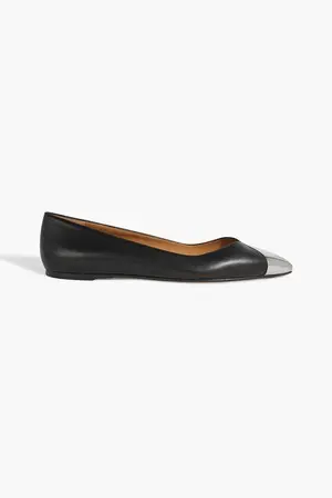 Leather Trimmed Flats