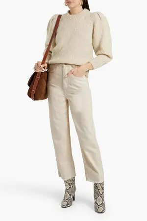 Isabel Marant Étoile Laliskasr Frayed High-rise Straight-leg Jeans