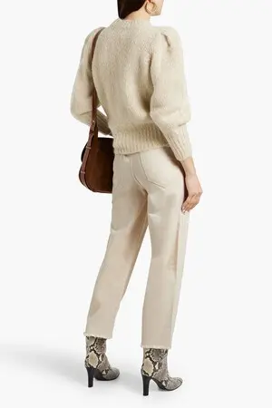 Isabel Marant Étoile Laliskasr Frayed High-rise Straight-leg Jeans
