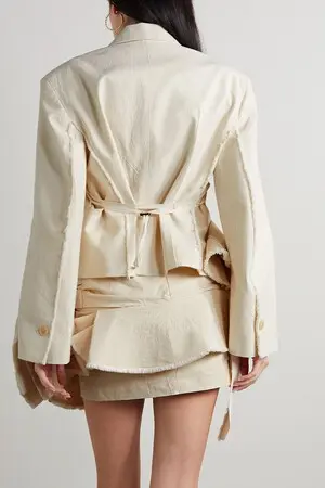 Jacquemus Frayed Appliquéd Cotton Blazer