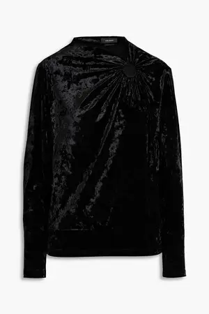 Ruched Velvet Tops