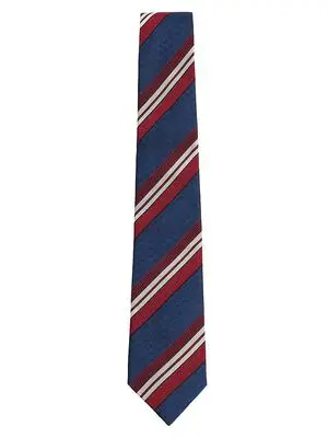 Valentino Garavani Valentie Striped Silk Tie Neutral