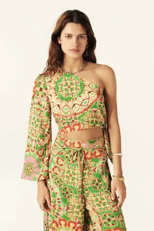 Ba&sh Lucia Long-Sleeve Top Natural