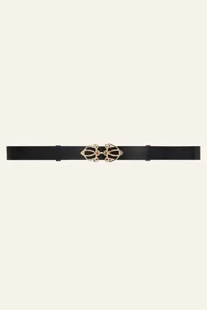 Ba&sh Bilissi Leather Belt With Finely Crafted Buckle - Black