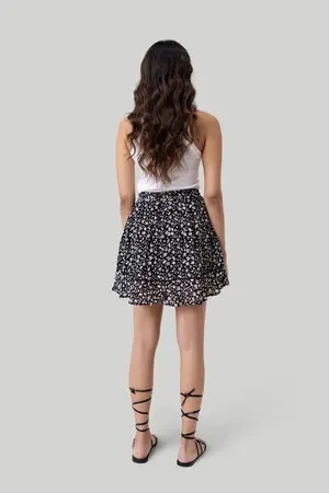 REISTOR Drawstring Mini Skirt
