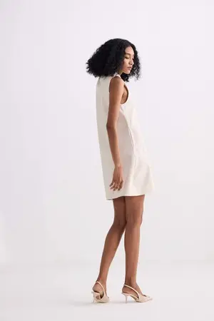 REISTOR Cotton Tweed Shift Dress