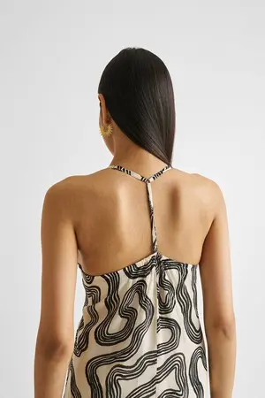 REISTOR Midi Slip Dress - Stripe
