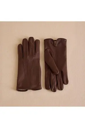 MARK CROSS Leather Driving Gloves - Chocolate