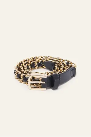 Ba&sh Brooke Leather And Metal Belt - Gold