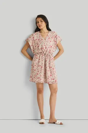 REISTOR Relaxed Drawstring Mini Dress