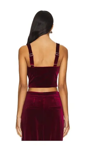 Blanknyc Velvet Crop Top With Adjustable Straps