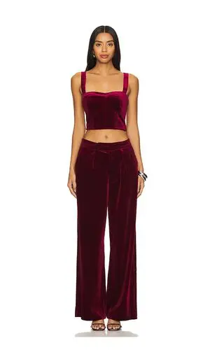 Blanknyc Velvet Crop Top With Adjustable Straps