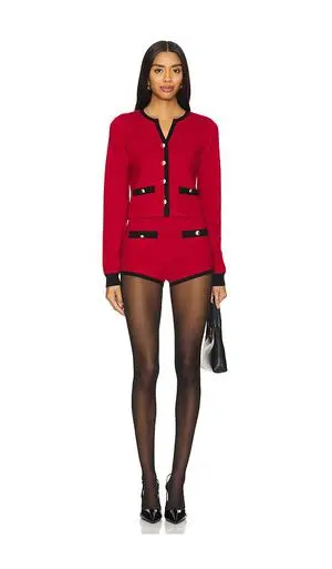 Majorelle Knit Cardigan With Gold-tone Button Closure