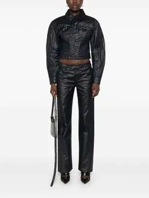 MUGLER Wax-effect Denim Jacket