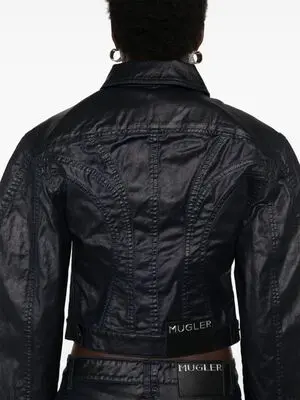 MUGLER Wax-effect Denim Jacket