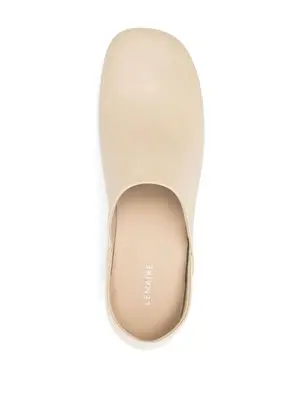 LEMAIRE Leather Slippers - Neutrals