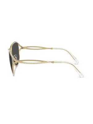 SWAROVSKI Round-frame Sunglasses - Gold