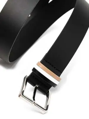 BOSS Logo-engraved Leather Belt