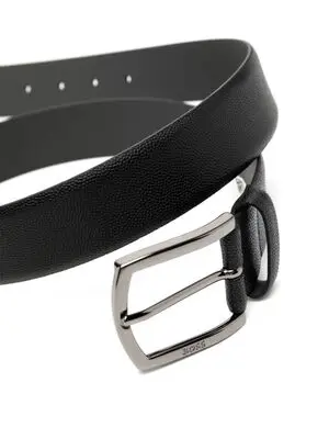 BOSS Logo Buckle Leather Belt