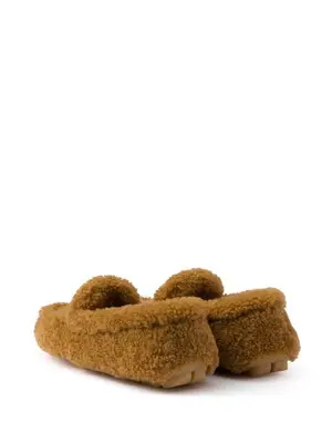 Prada Shearling Loafers - Brown