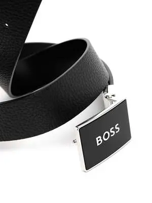 BOSS Logo-lettering Leather Belt