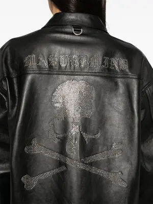 Mastermind World Leather Jacket In Black - 30% Off | Editorialist