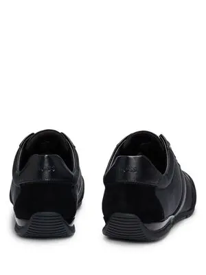 BOSS Panelled Design Sneakers - Black