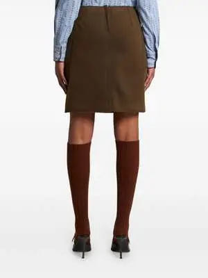 Etro Printed Metallic-effect Mini Skirt - Brown