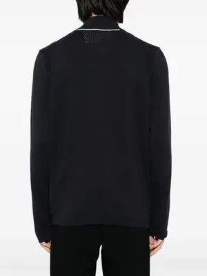 BOSS Logo-print High-neck Jumper - Blue