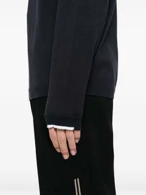 BOSS Logo-print High-neck Jumper - Blue