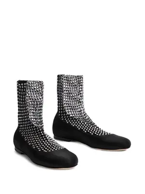 Rene Caovilla Rhinestone-embellished Ballerina Shoes