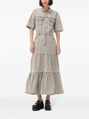 Tiered Shirt Dresses with Pockets