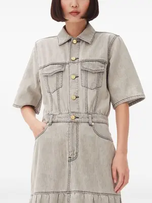 GANNI Tiered Denim Maxi Dress