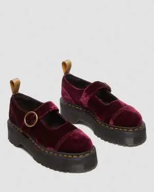 Dr. Martens Vegan Addina Velvet Mary Jane Shoes