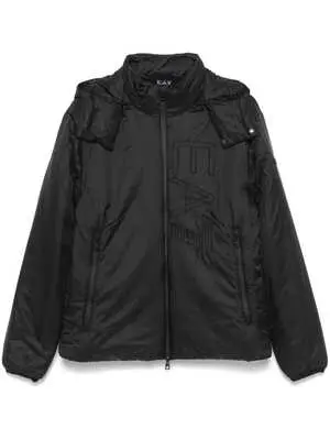 EA7 Logo-embroidered Puffer Jacket