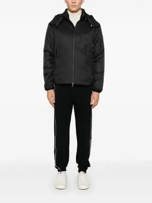 EA7 Logo-embroidered Puffer Jacket