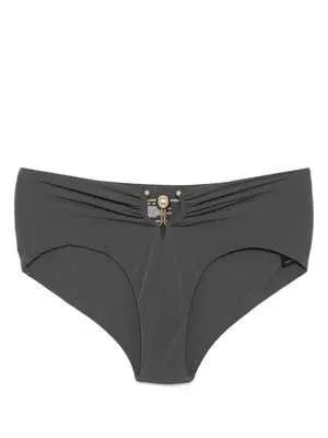 Christopher Esber Orbit Ruched Bikini Bottom - Grey