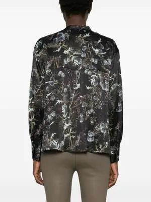 Vince Thistle Print Silk Blouse