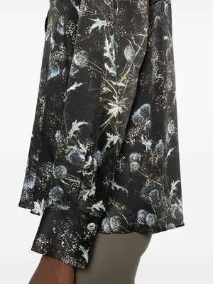 Vince Thistle Print Silk Blouse