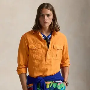 Ralph Lauren Classic Fit Linen Popover Workshirt