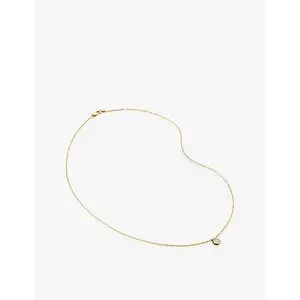 Monica Vinader Solitaire Pear Lab-grown Diamond Necklace - Yellow Gold