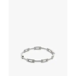 Monica Vinader Signature Link Sterling-silver Bangle - Sterling Silver