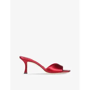 JIMMY CHOO Skye 70 Single-strap Heeled Mules - Ruby Red